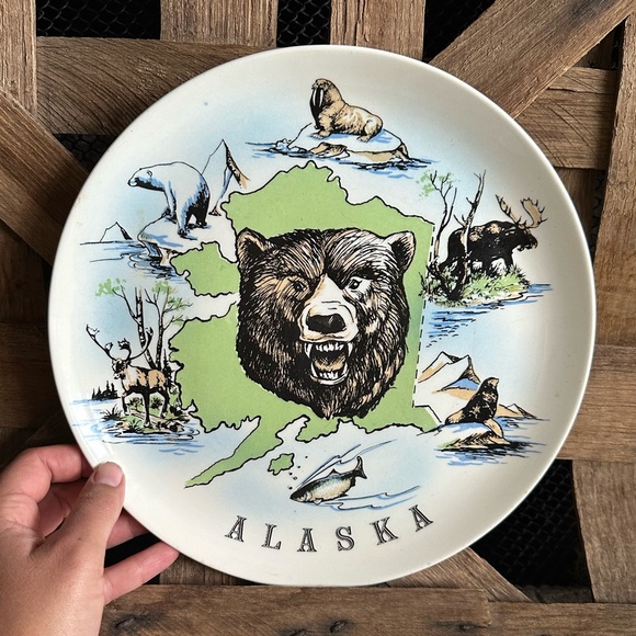 Dining | Vintage Alaska Plate Oven Proof Usa | Poshmark